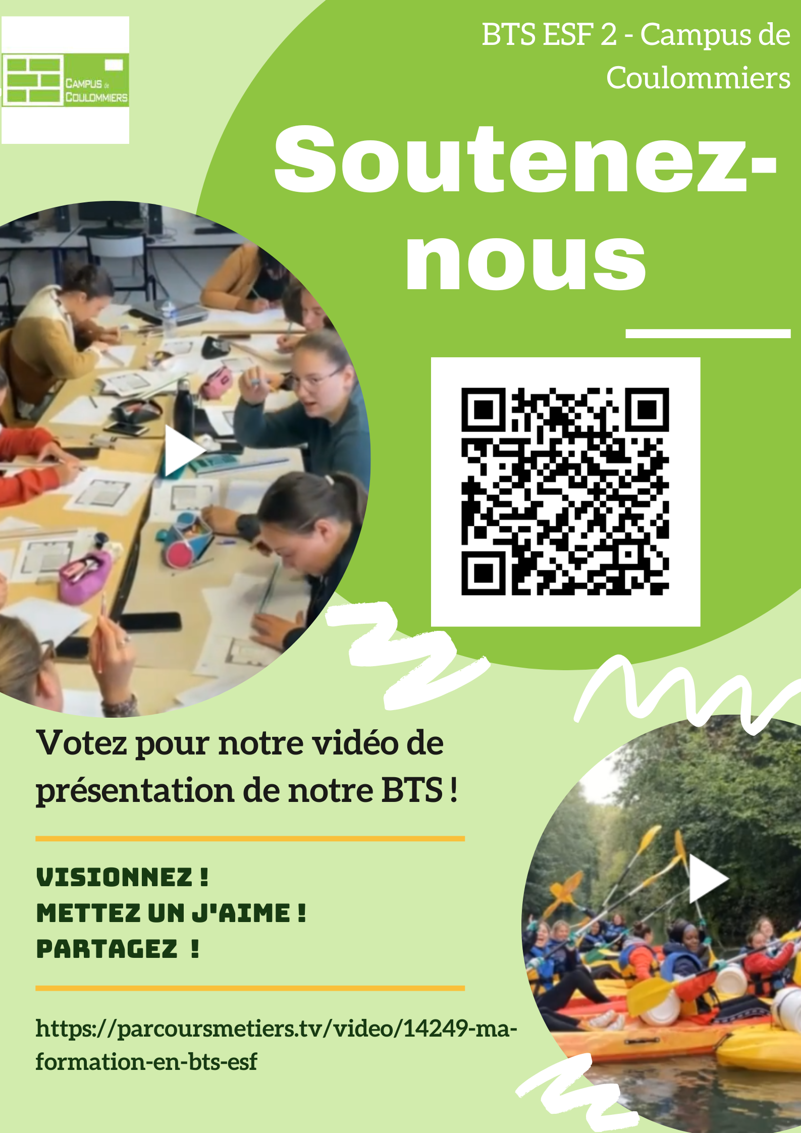 Soutenez la vidéo du BTS ESF 2 ! – Campus Scolaire de Coulommiers